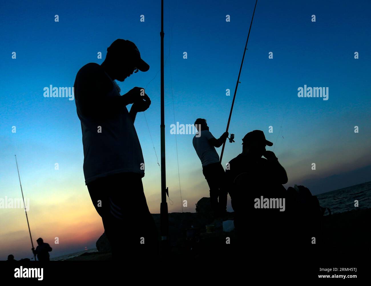 August 28, 2023, Gaza City, The Gaza Strip, Palestine: Palestinian men ...