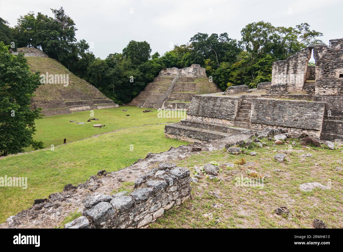 a temple at Caracol Natural Monument Reservation, Belize, a Mayan city ...