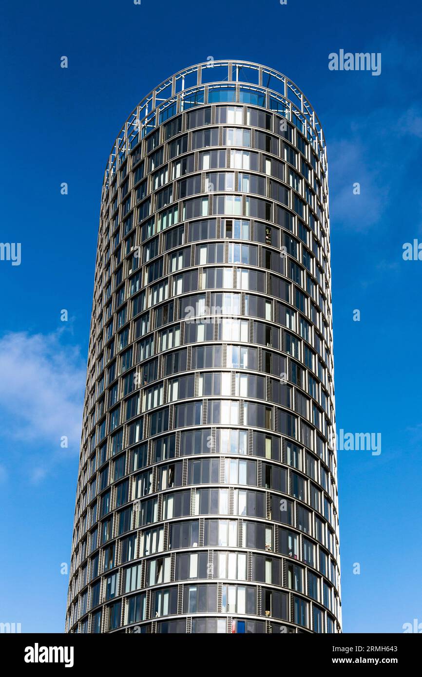 Exterior of elliptical residential Unex Tower at Stratford Plaza ...