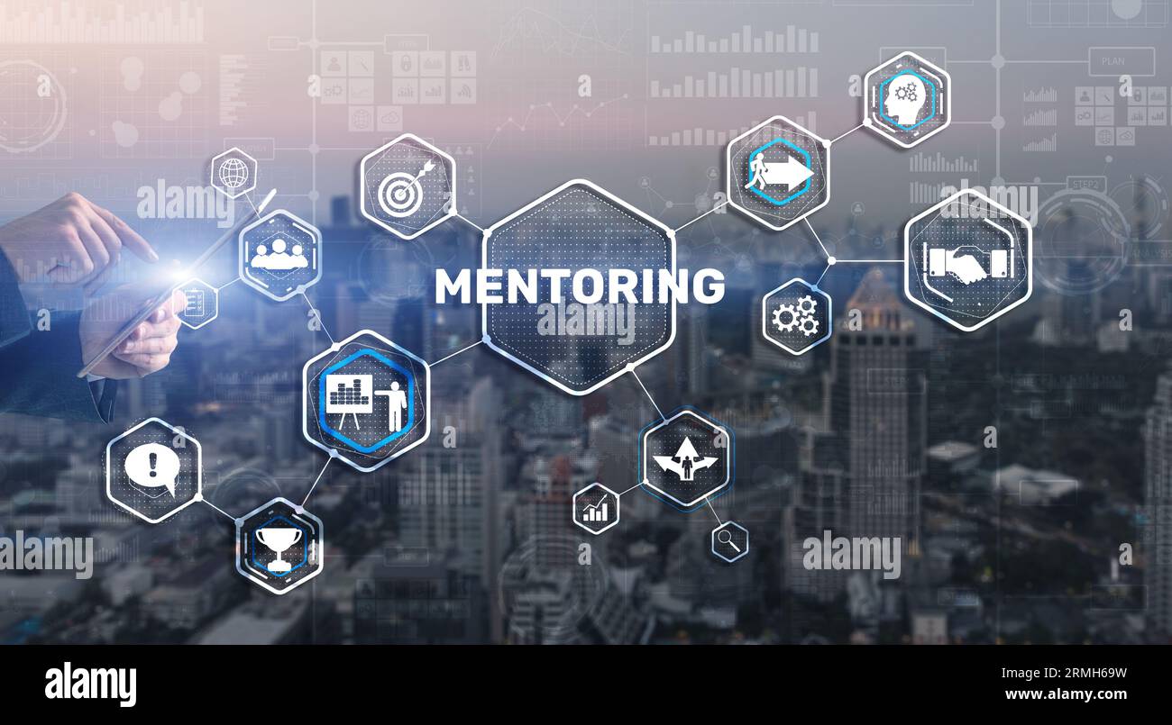 Mentoring Motivation Coaching Career Business Technology concept Stock ...