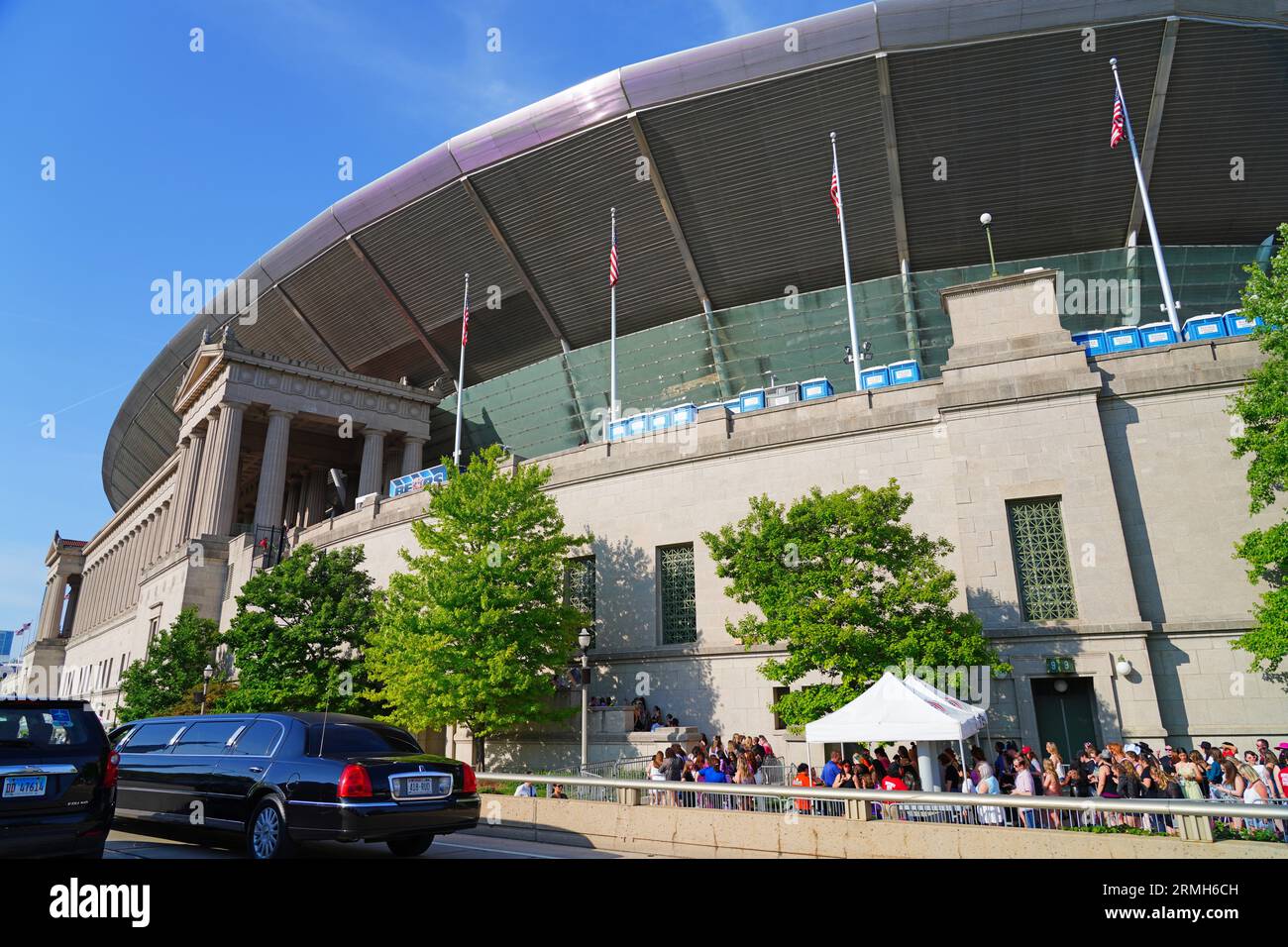CHICAGO, IL -2 JUNE 2023- View of Soldier Field in Chicago, Illinois, a ...