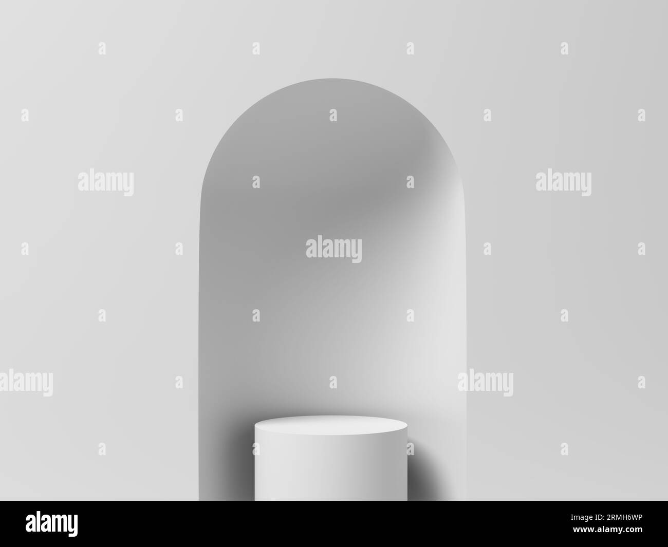 Product display. Display plinths. Stand. White color. 3d illustration ...