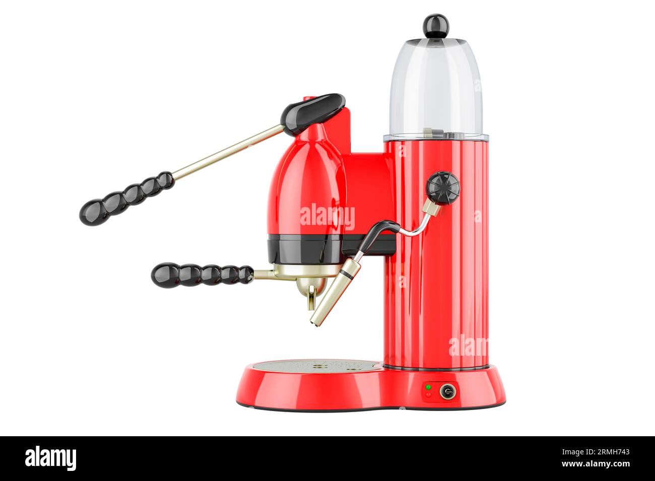 Manual coffeemaker, coffee machine retro design. 3D rendering isolated ...