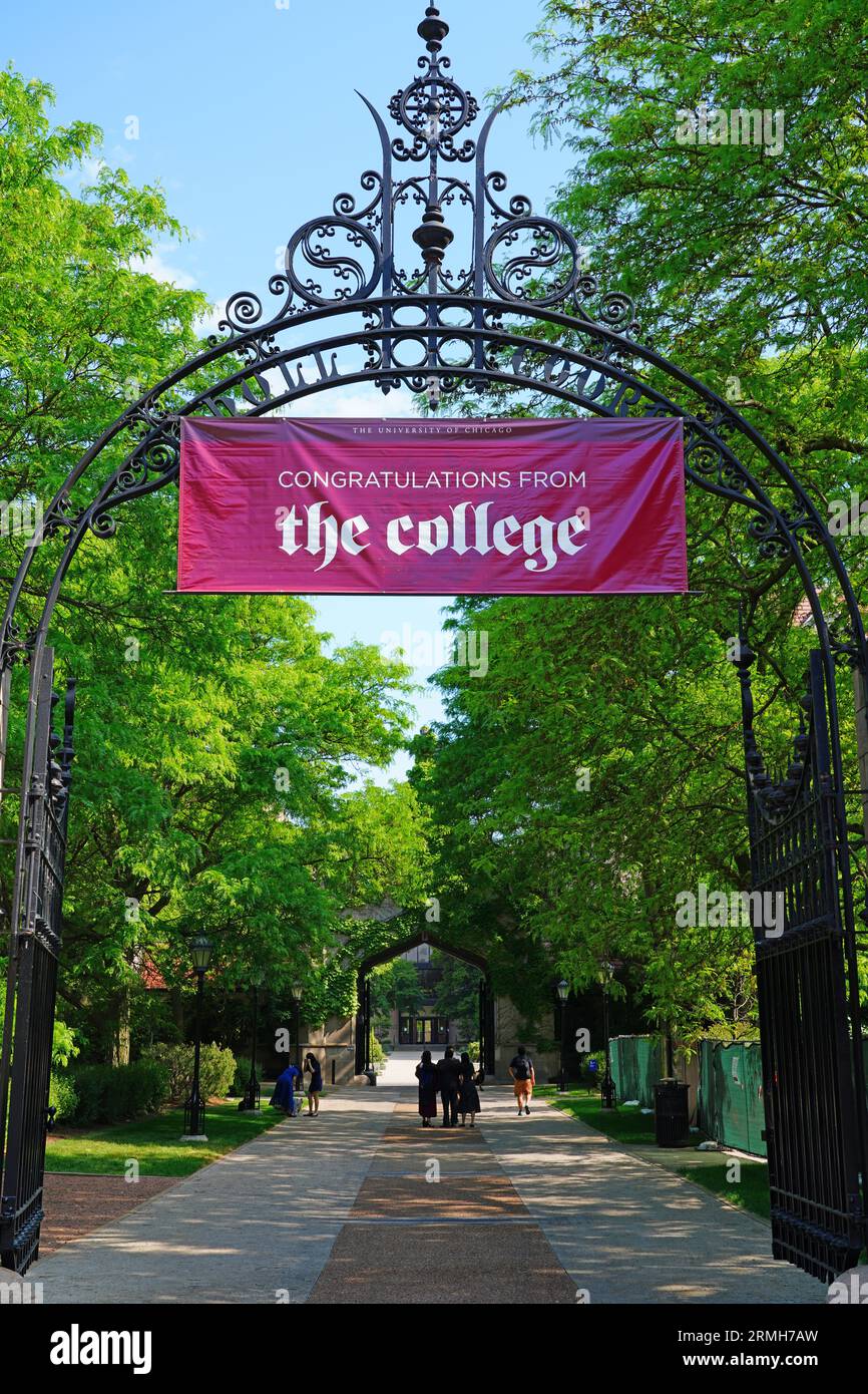 CHICAGO, IL -1 JUNE 2023- View of the Gothic campus of the University ...