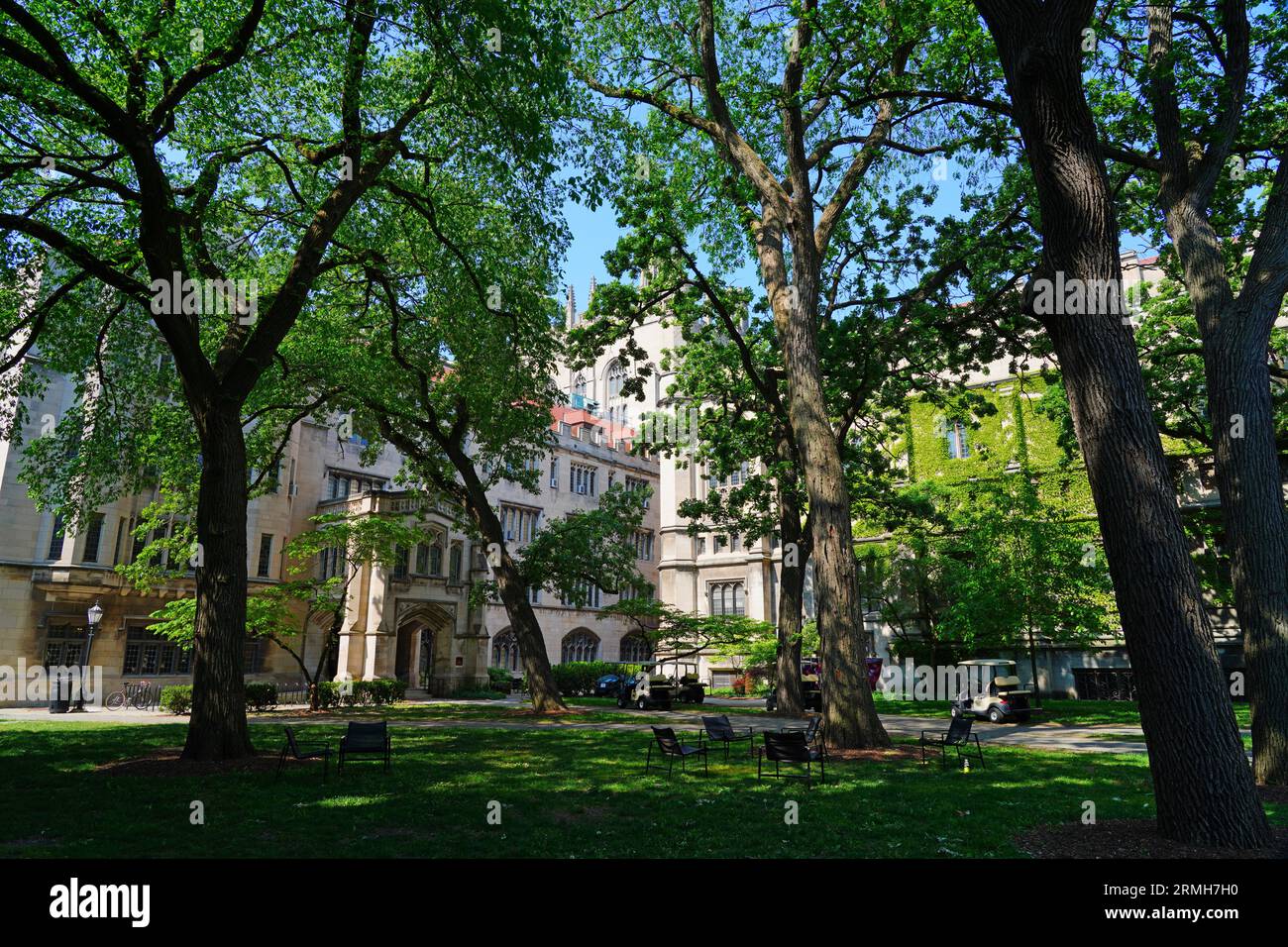 CHICAGO, IL -1 JUNE 2023- View of the Gothic campus of the University ...
