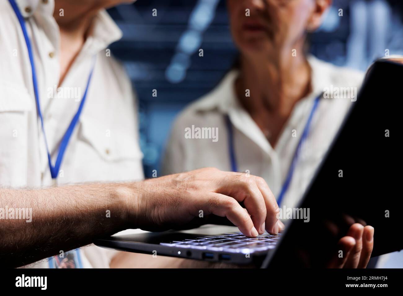 Computer scientists on data center hi-res stock photography and images ...