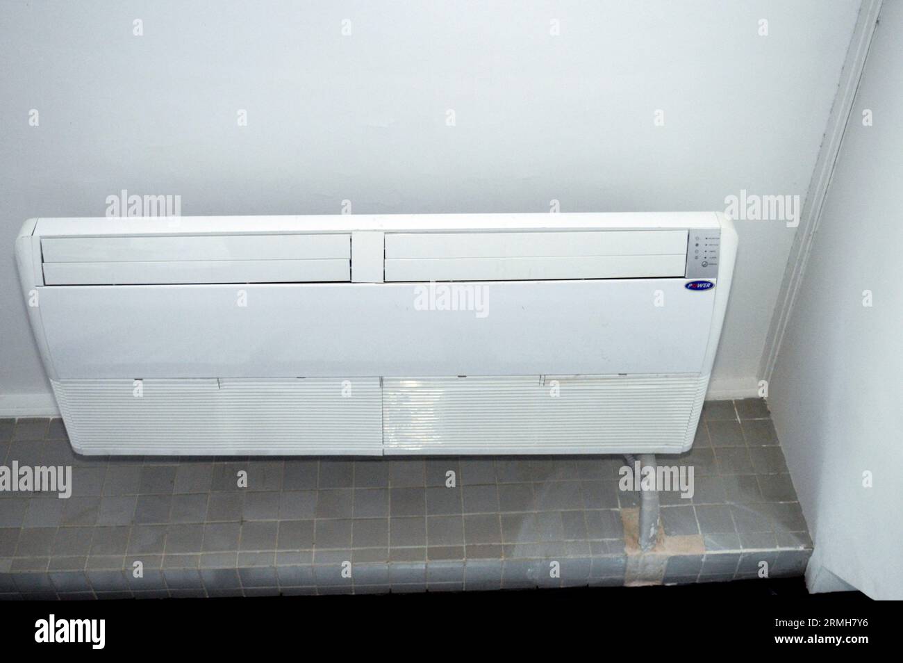 Cairo, Egypt, August 24 2023: Power air conditioner fan for cooling and ...