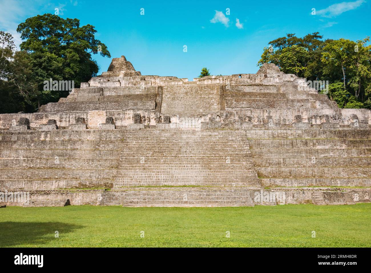 Caana ("Sky Place"), the largest temple at Caracol, a Mayan city dating ...