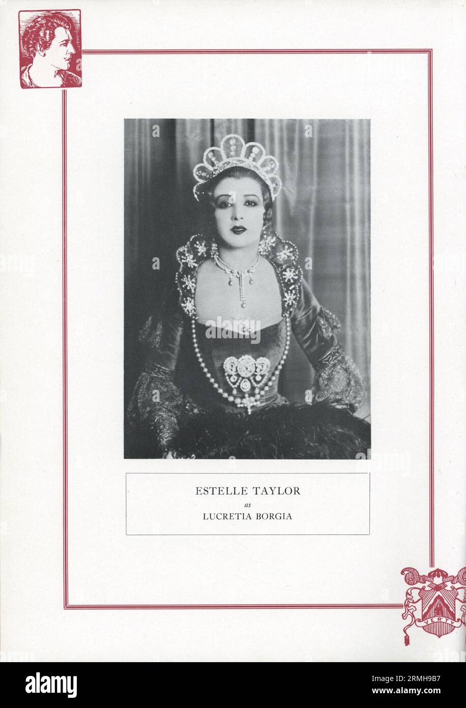 ESTELLE TAYLOR as Lucretia Borgia appearing with JOHN BARRYMORE in Don ...