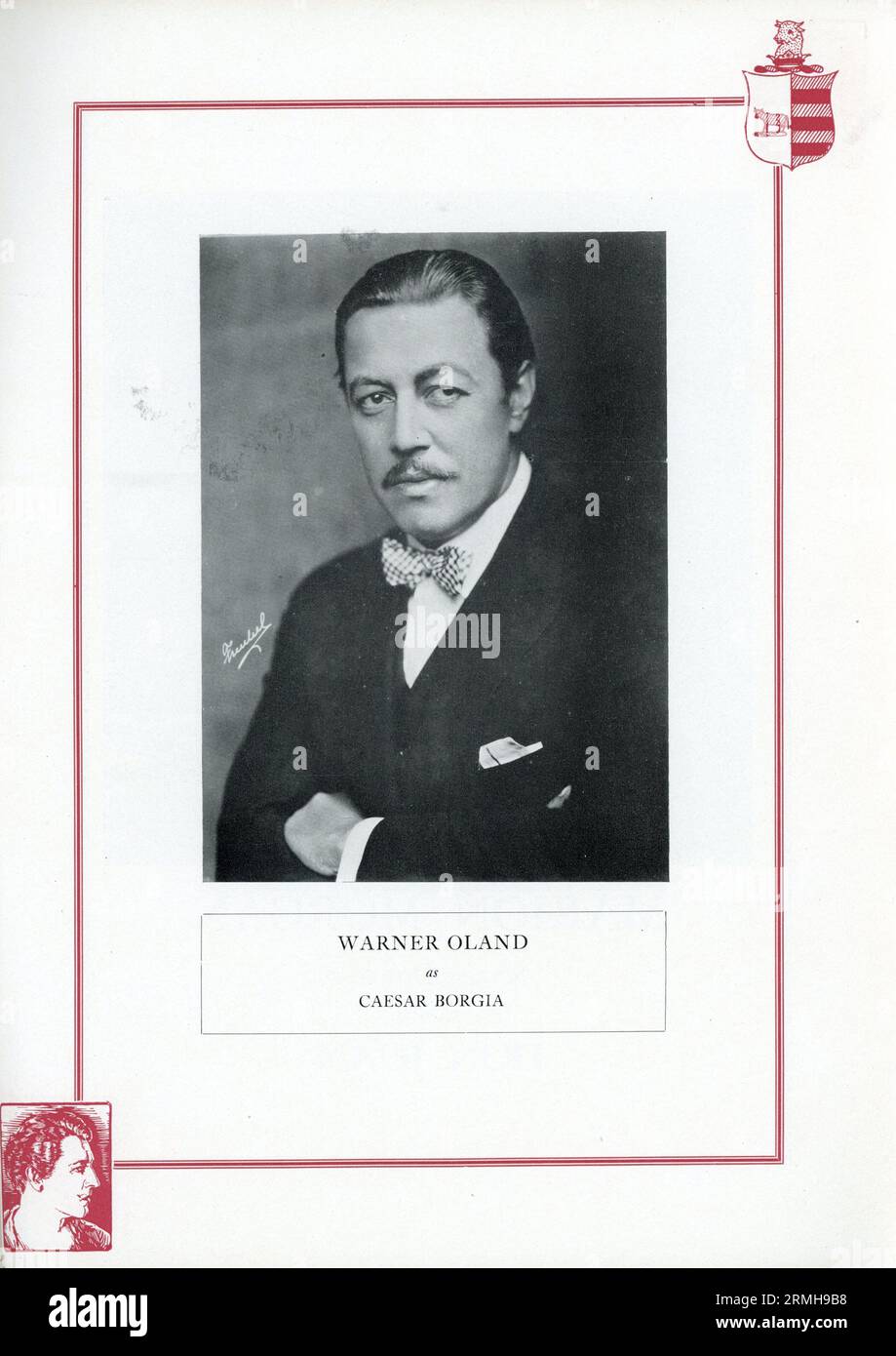 WARNER OLAND as Caesar Borgia appearing with JOHN BARRYMORE in Don Juan 1926 director ALAN ...
