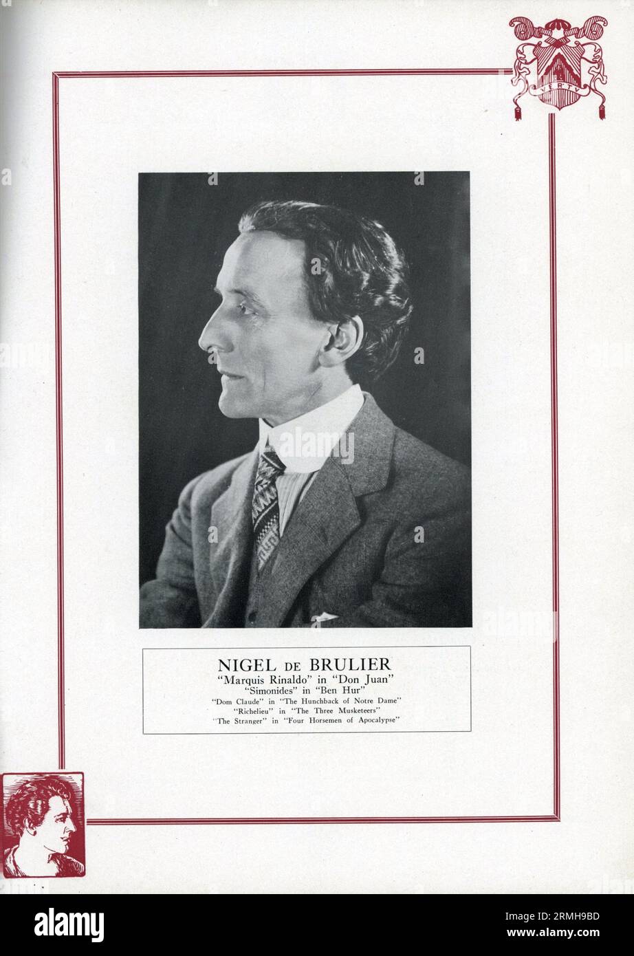 NIGEL DE BRULIER appearing with JOHN BARRYMORE in Don Juan 1926 ...