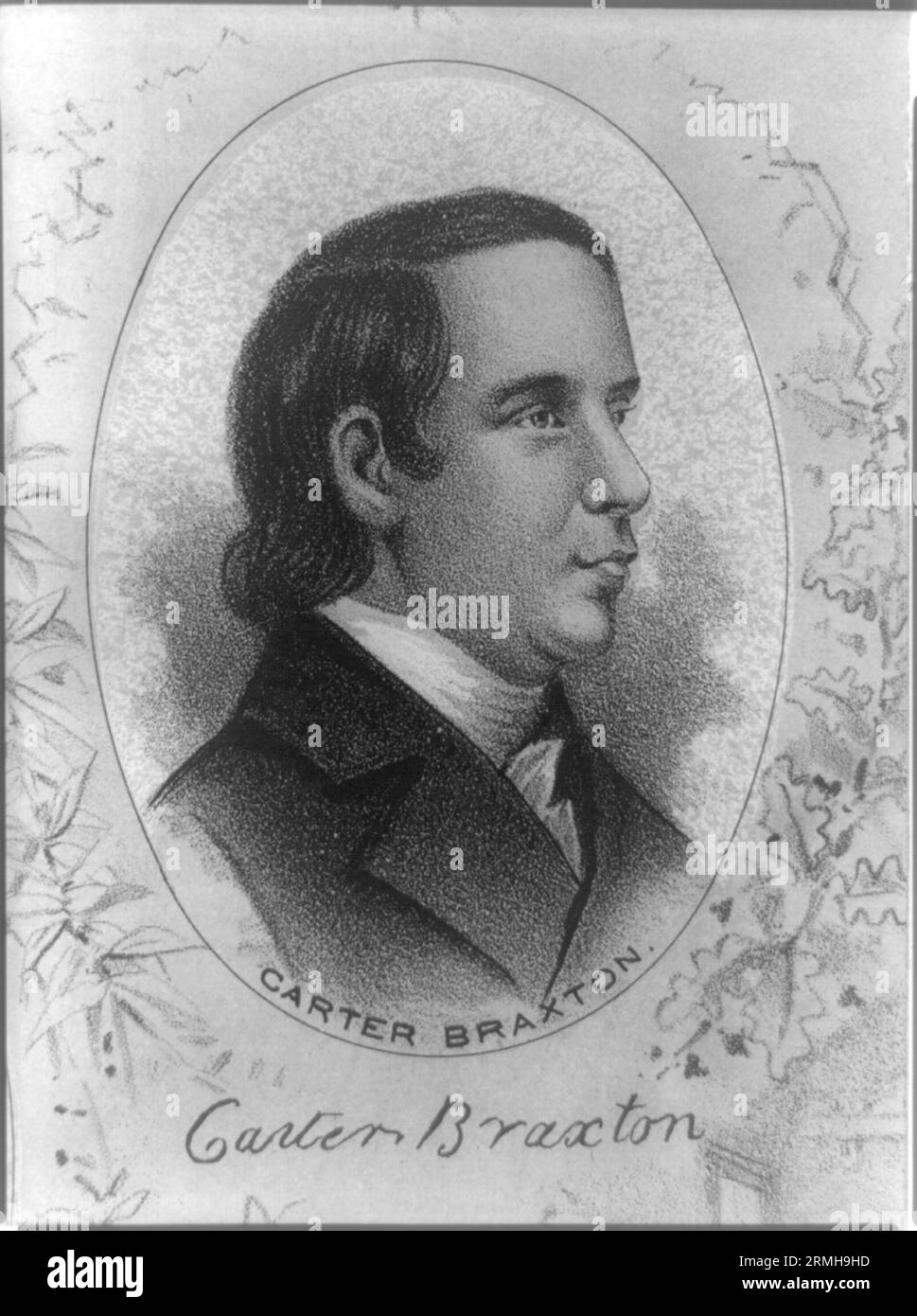 Signatory of the declaration of independence Black and White Stock ...