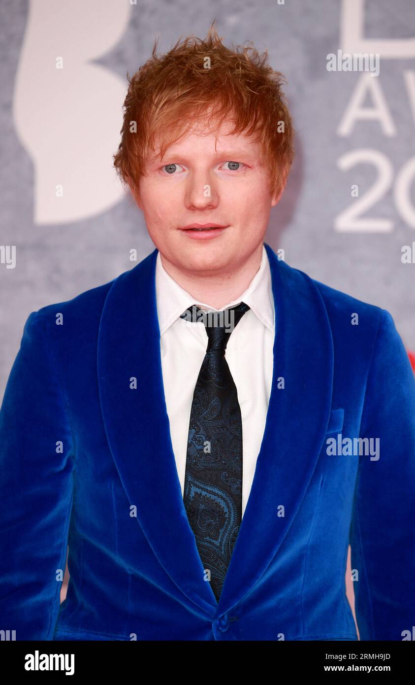 Ed Sheeran attends the BRIT Awards at the O2 Arena in London Stock ...