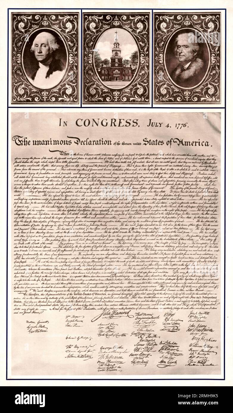 American declaration of independence hi-res stock photography and ...