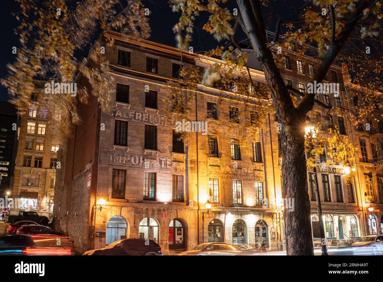 Montreal, Canada - November 5, 2022: Night scene from Montreal Canada ...