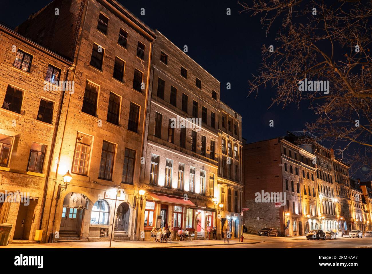 Montreal, Canada - November 5, 2022: Night scene from Montreal Canada ...