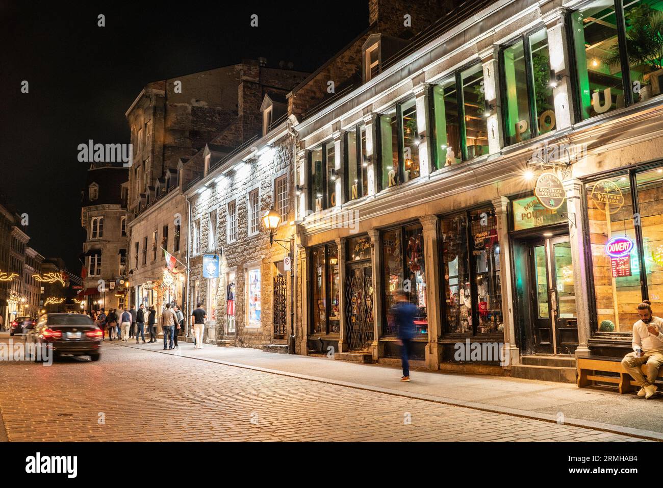 Montreal, Canada - November 5, 2022: Night scene from Montreal Canada ...