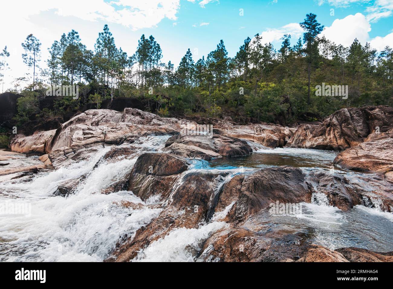 Rio On Pools, a naturally occuring freshwater cascade with swimmable ...