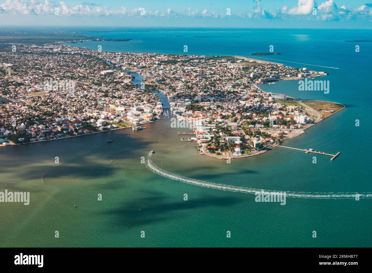 Aerial view city river caribbean hi-res stock photography and images ...