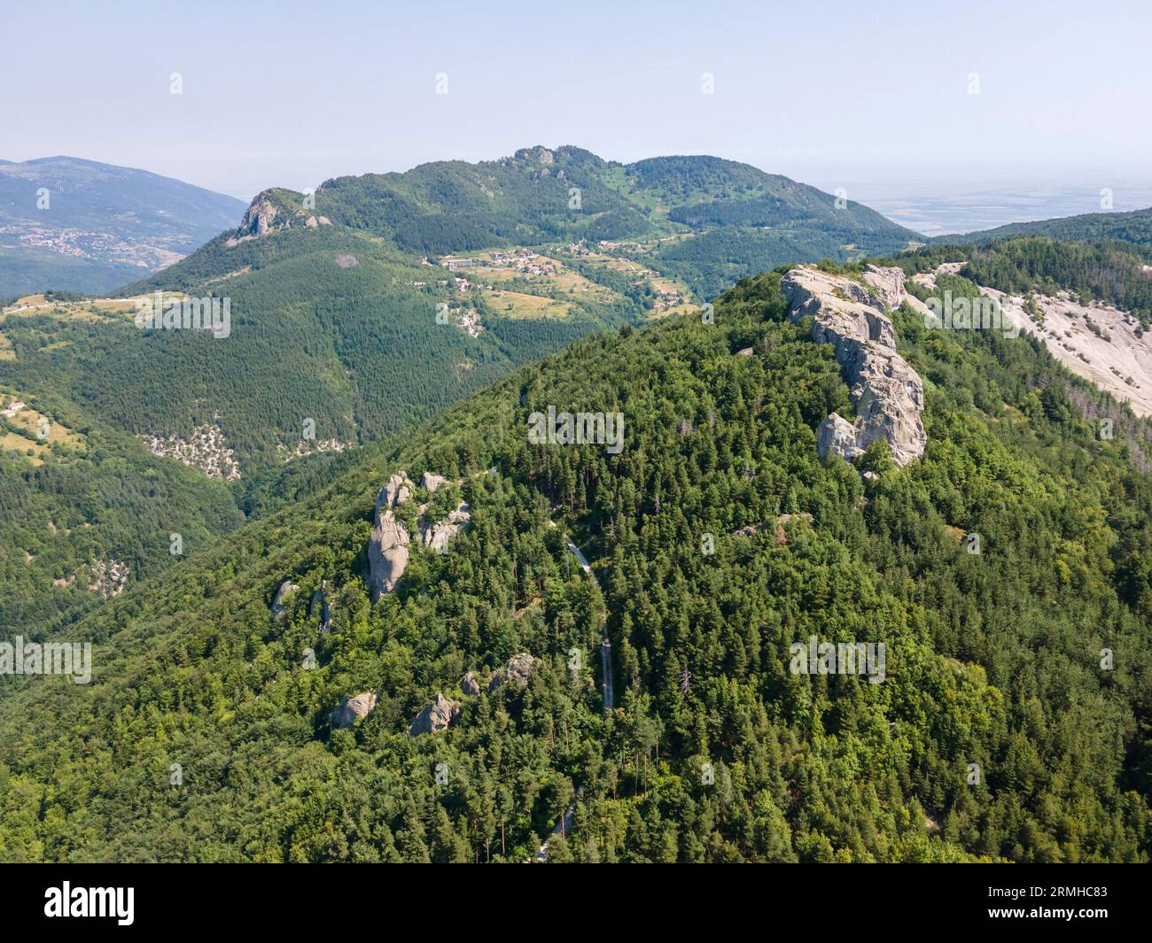 Aerial view of Belintash - ancient sanctuary dedicated to the god ...