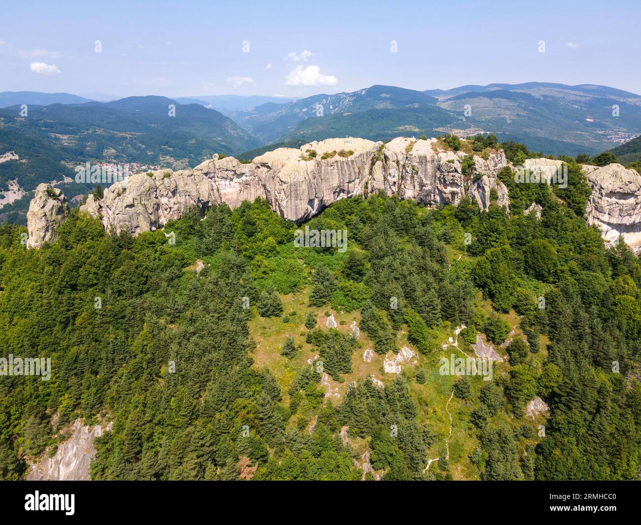 Aerial view of Belintash - ancient sanctuary dedicated to the god ...