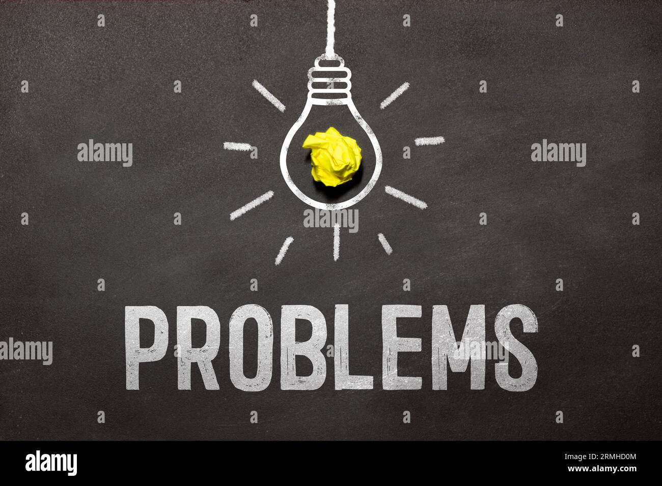 Wooden elements with letter on wooden table spelling word problem ...