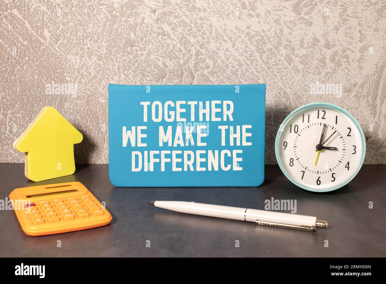 Text together we make the difference on the short note texture ...
