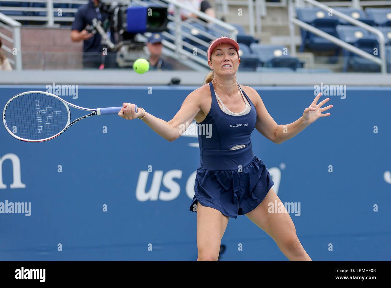 Danielle Collins in action during a women's singles match at the 2023 ...