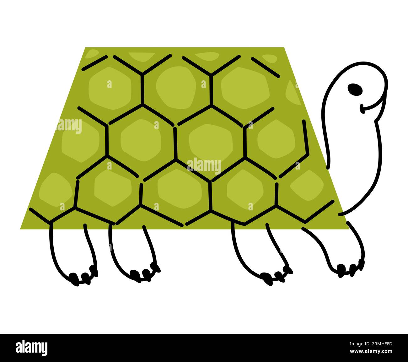 Cartoon turtle animal character with math shape. Kindergarten child ...