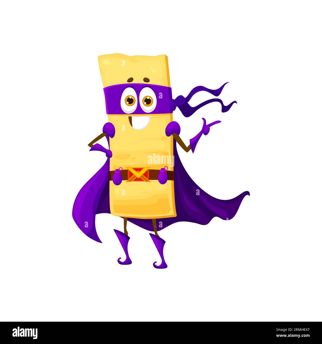 Cartoon lazagna italian pasta superhero character. Isolated vector ...