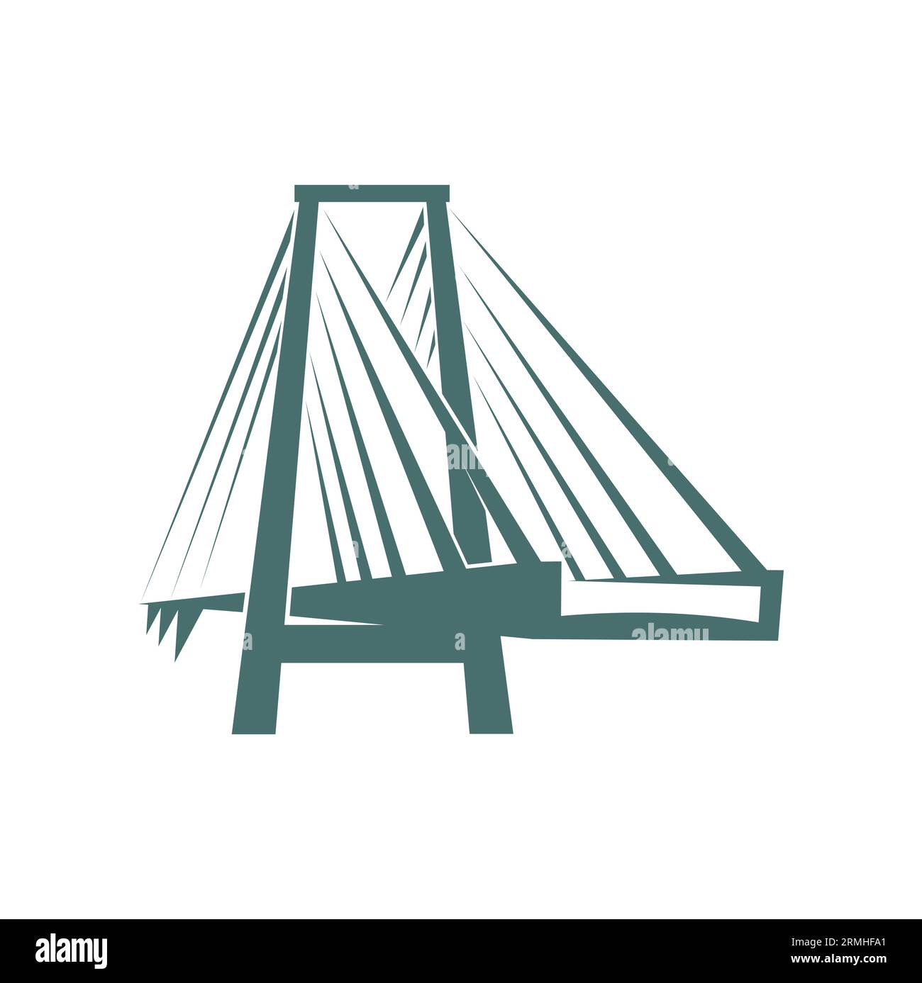 Bridge icon, construction, architecture and city building business ...