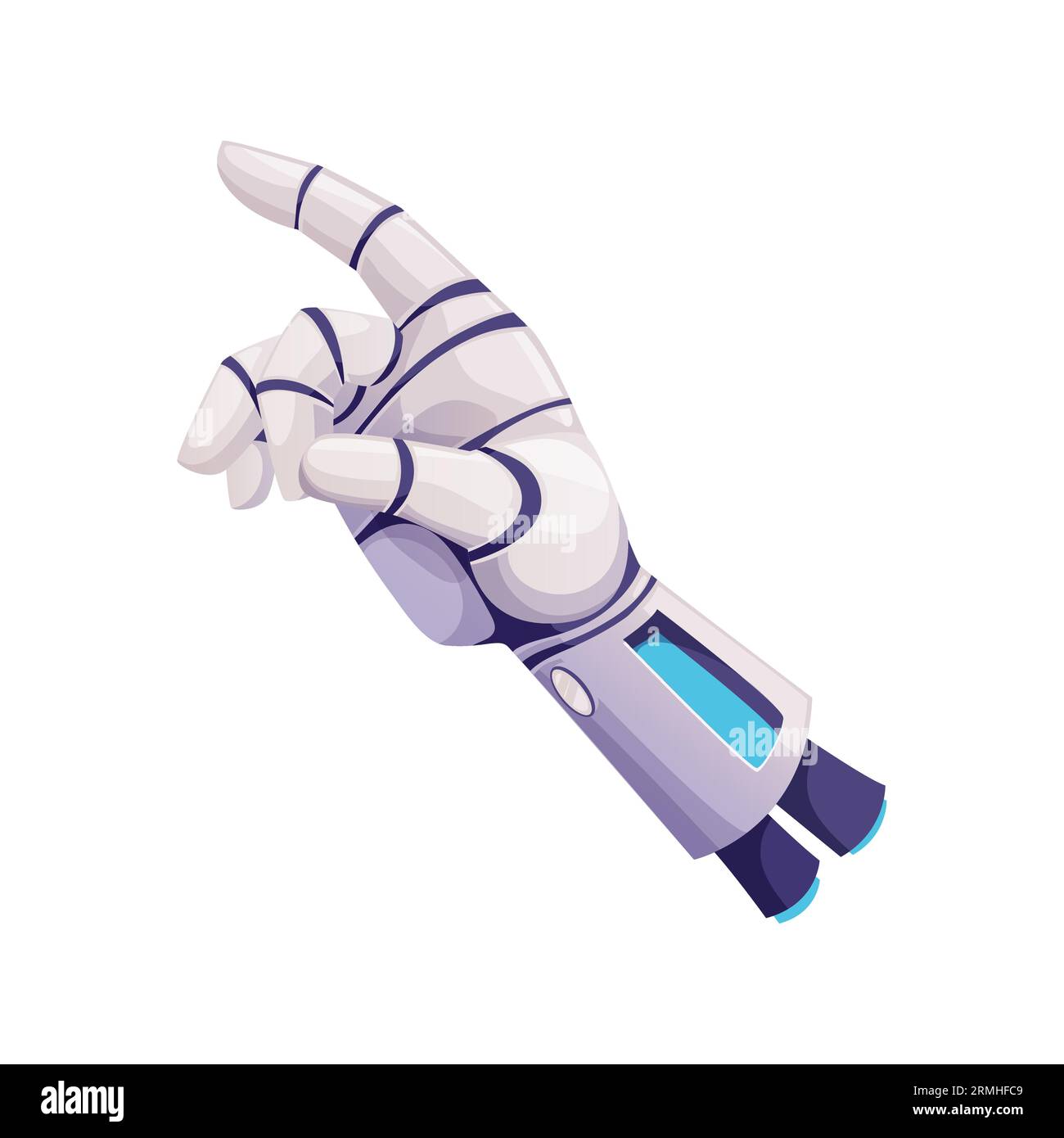 Human hand with pointing finger, future artificial technology. Vector ...