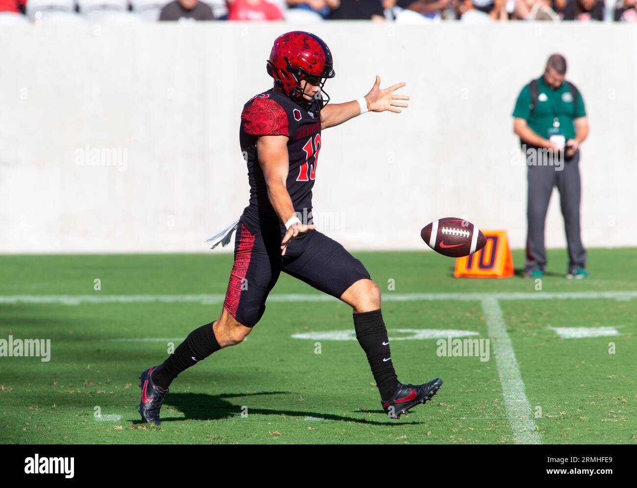 SAN DIEGO, CA - AUGUST 26: San Diego State kicker Jack Browning (13 ...