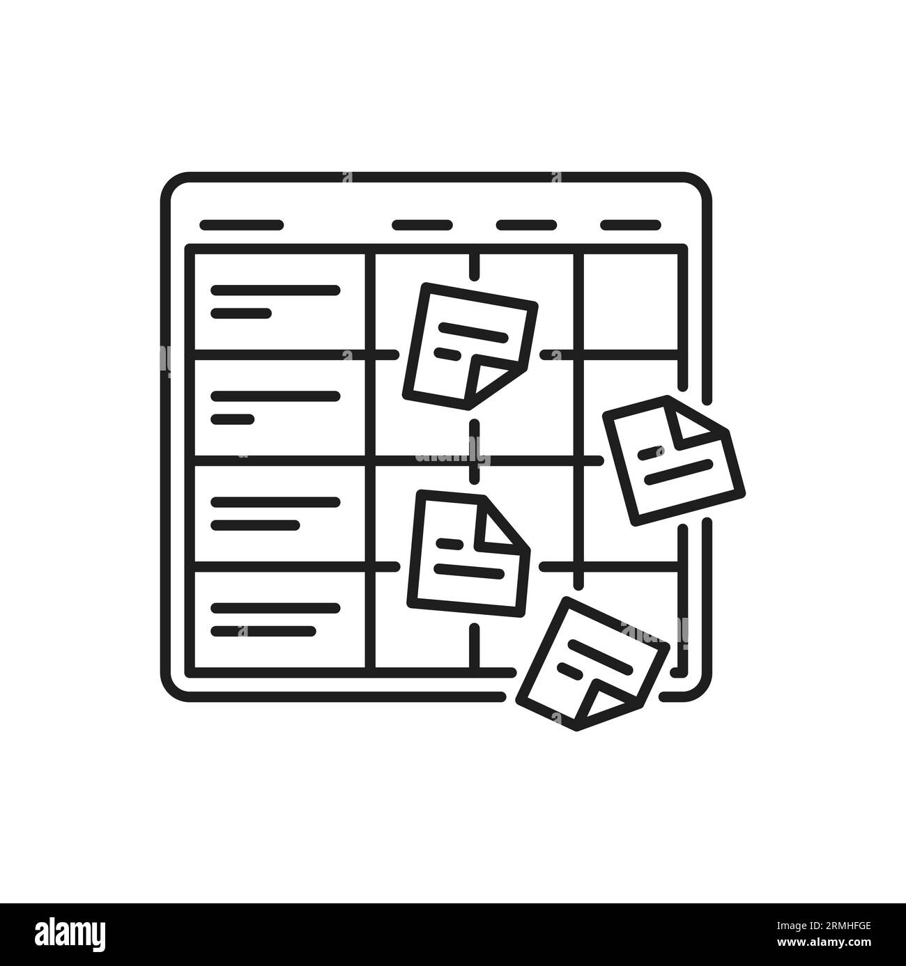 Planning icon. Project, goal, management and schedule symbol. Isolated ...
