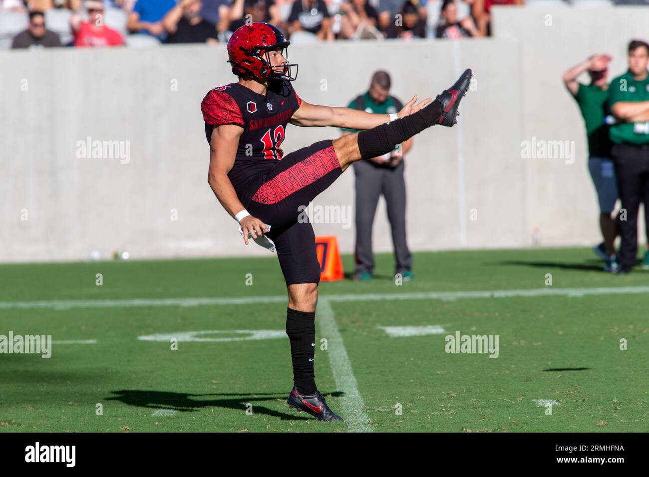 SAN DIEGO, CA - AUGUST 26: San Diego State kicker Jack Browning (13 ...