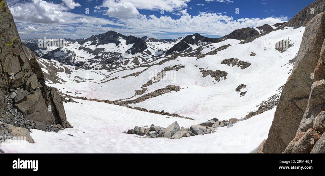 panorama from Echo Col looking South and Southwest down to LeConte ...