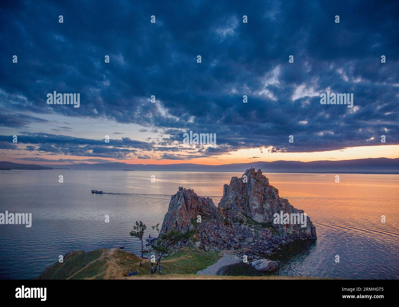 Russia, Irkutsk region. Baikal is the largest freshwater lake in the ...