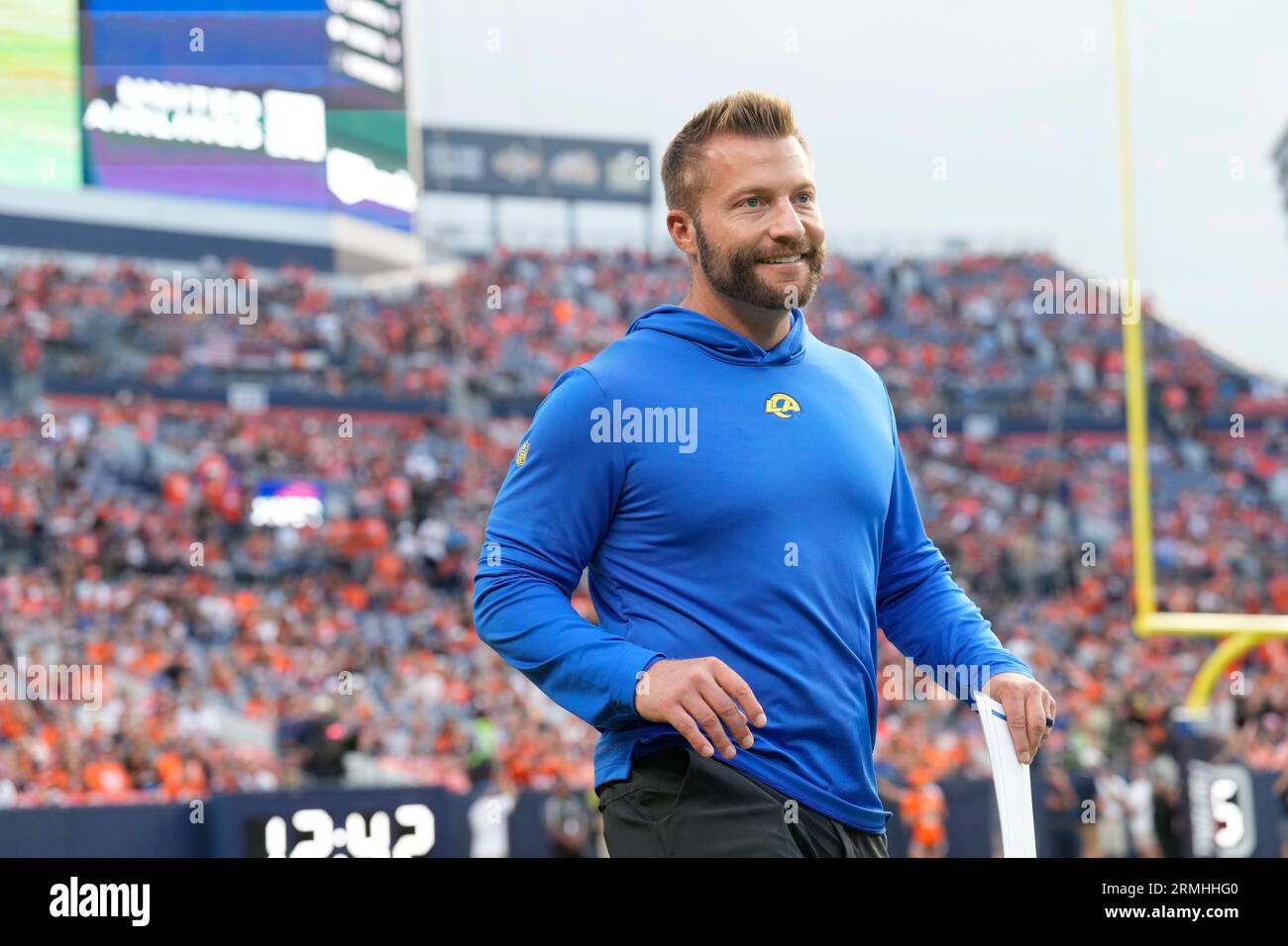 Los Angeles Rams head coach Sean McVay in the first half of an NFL ...