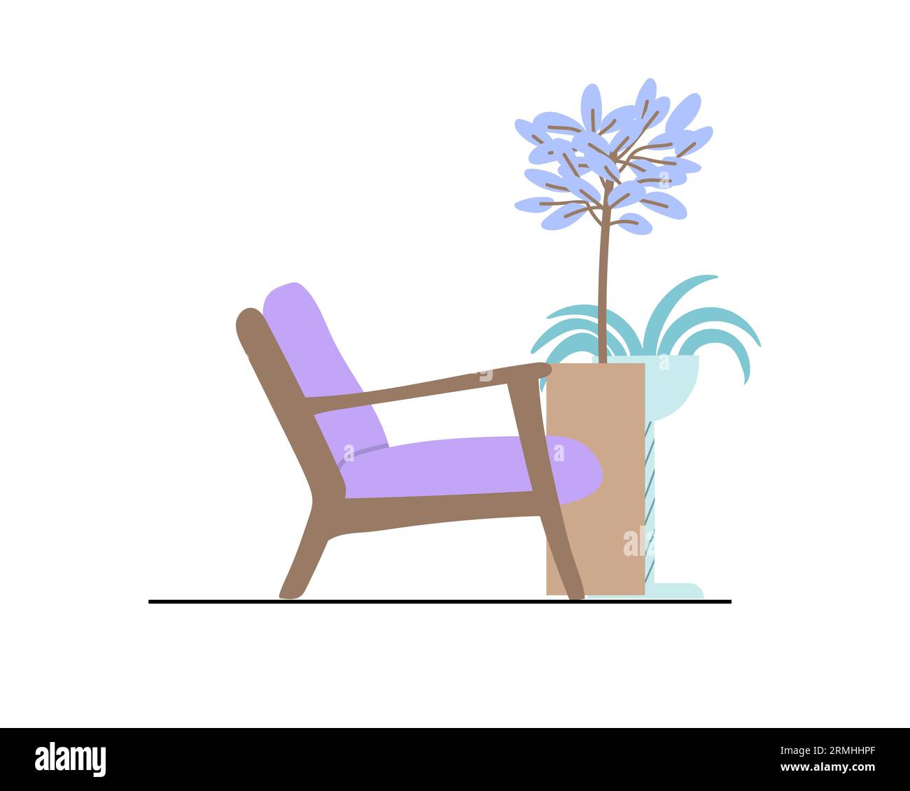 Interior view lounge hotel Stock Vector Images - Alamy