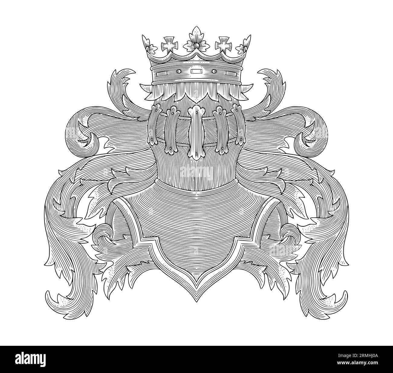 Royal family crest coat Stock Vector Images - Alamy