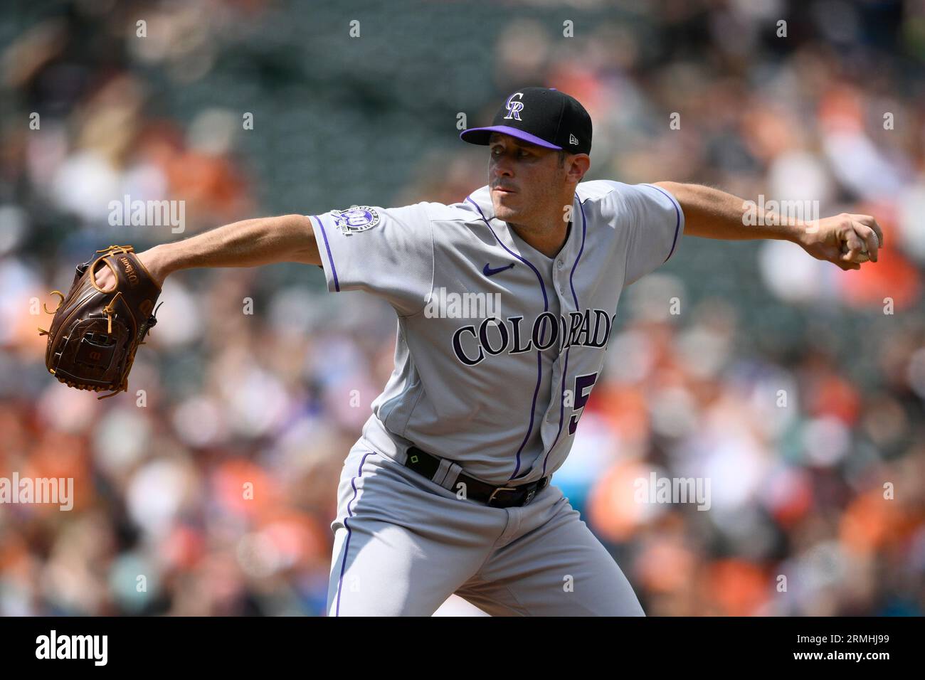 Colorado Rockies starting pitcher Ty Blach (50) in action during a ...