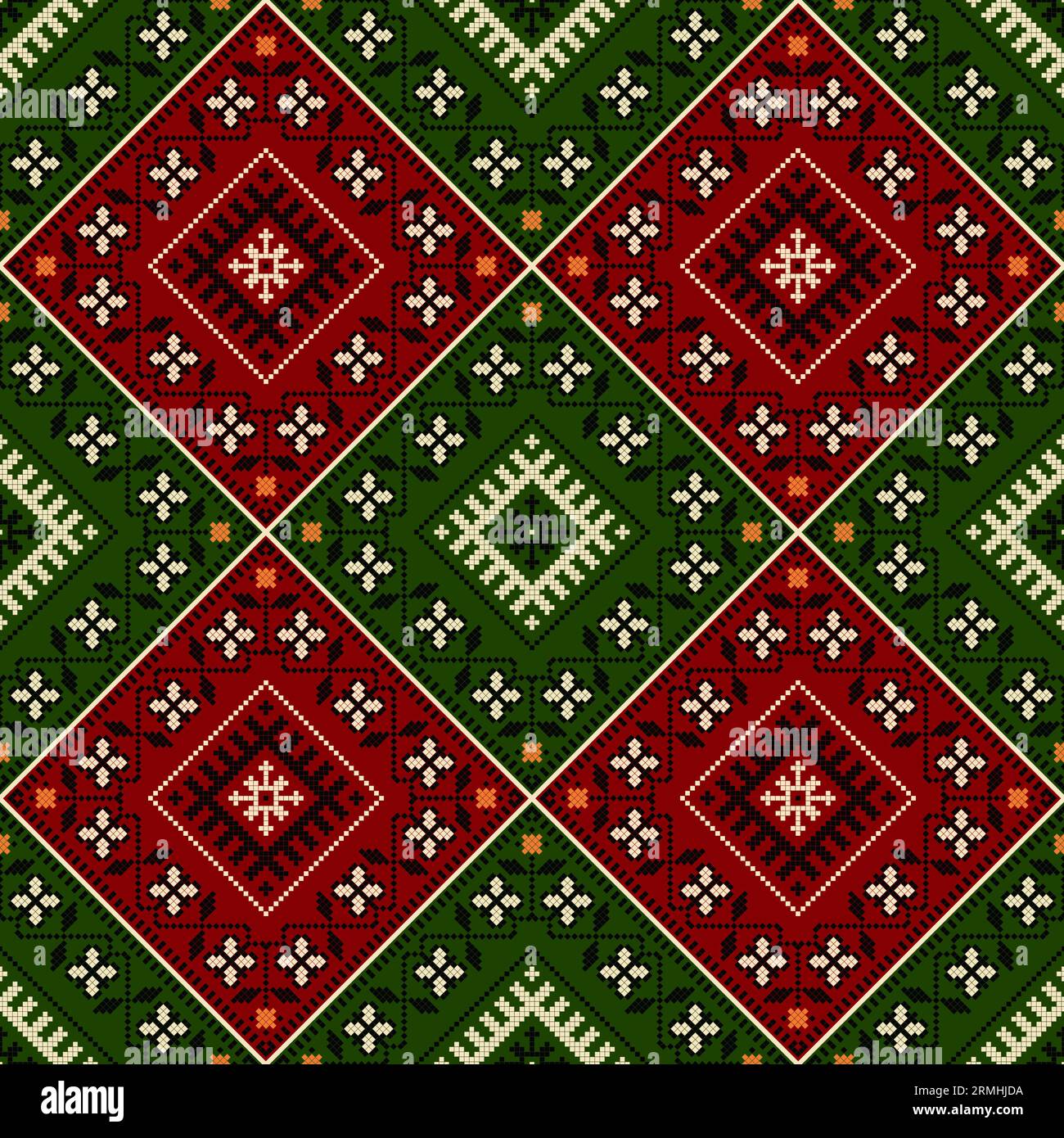 Traditional Latvian embroidery seamless pattern, vector illustration Stock Vector Image & Art ...