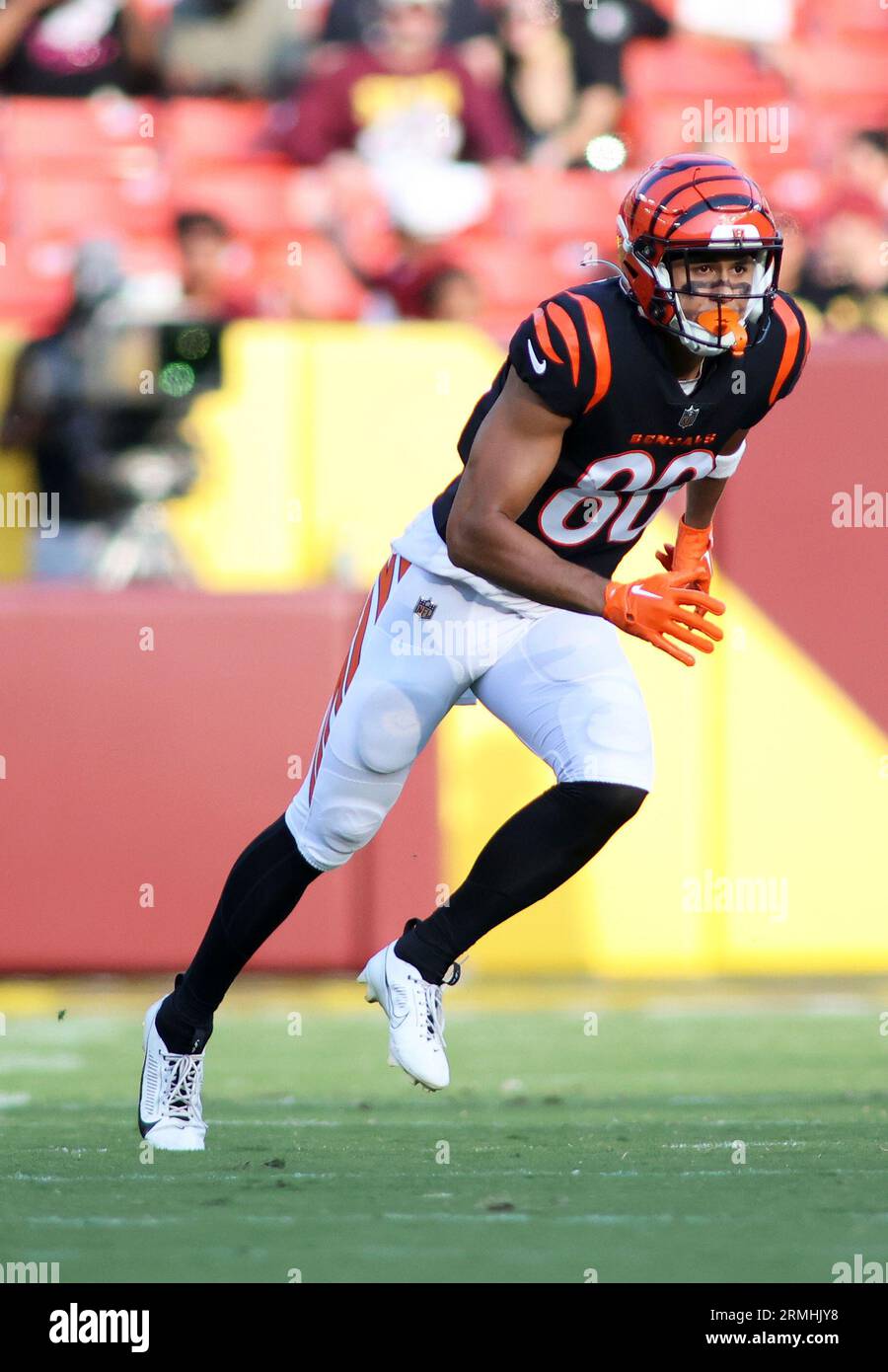 Cincinnati Bengals wide receiver Andrei Iosivas (80) runs during an NFL ...
