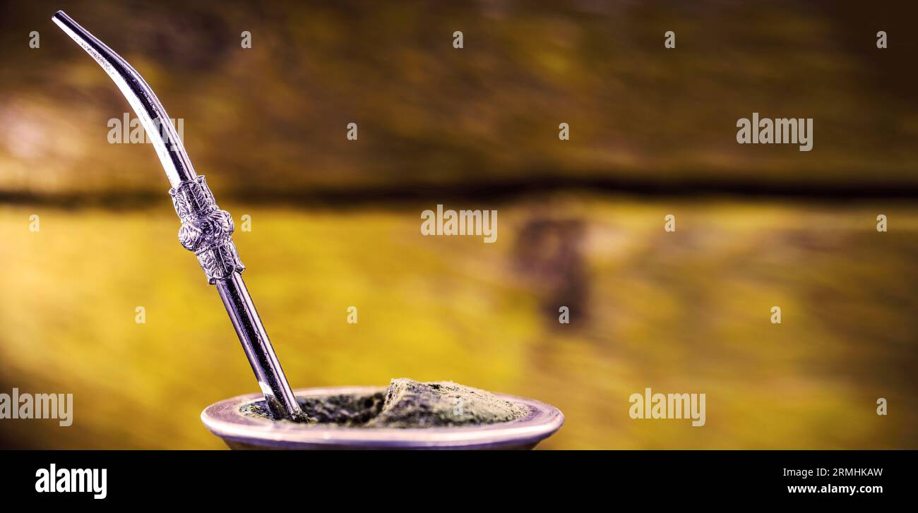 A typical Brazilian drink, o chimarrão, or mate, is a characteristic ...