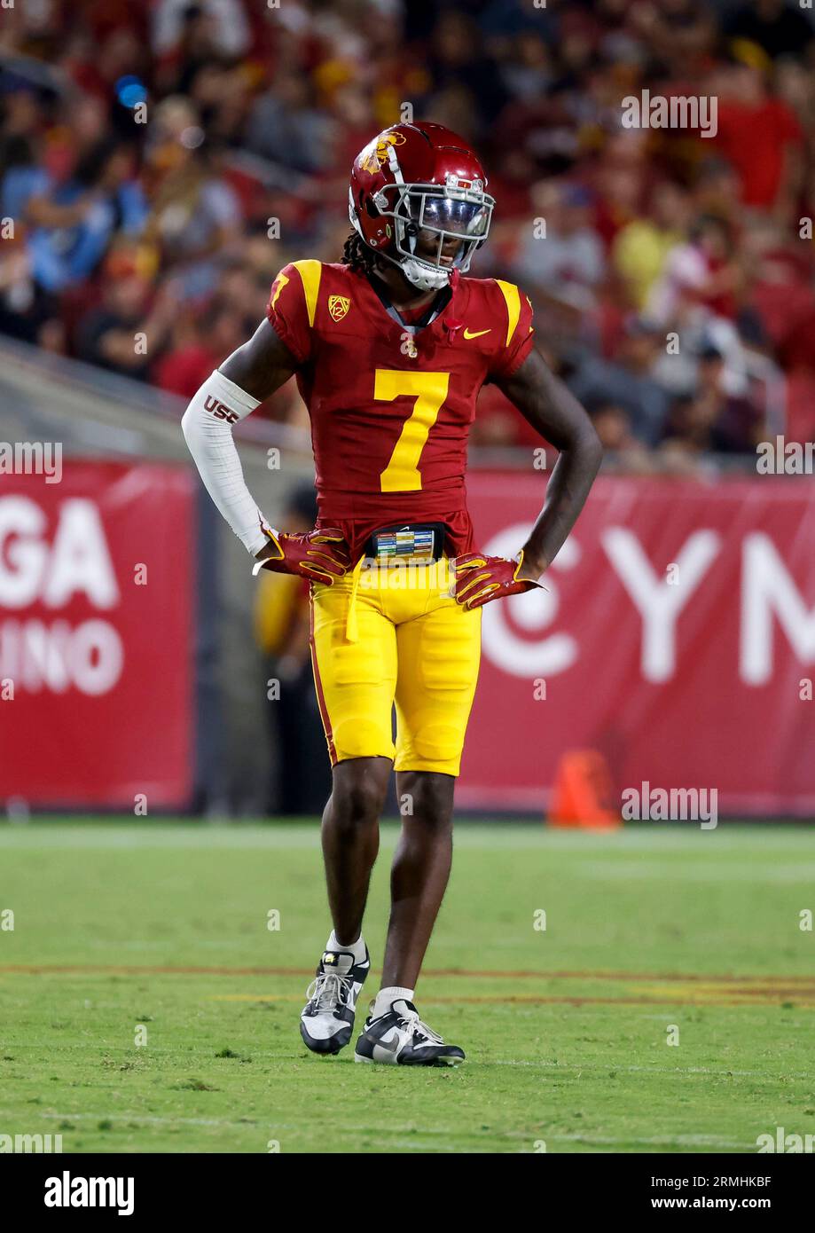 August 26, 2023 USC Trojans safety Calen Bullock #7 in action during ...