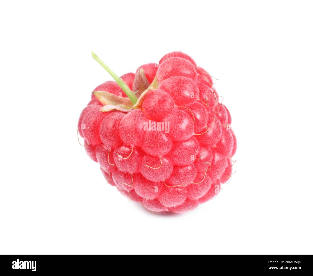 One tasty ripe raspberry isolated on white Stock Photo - Alamy