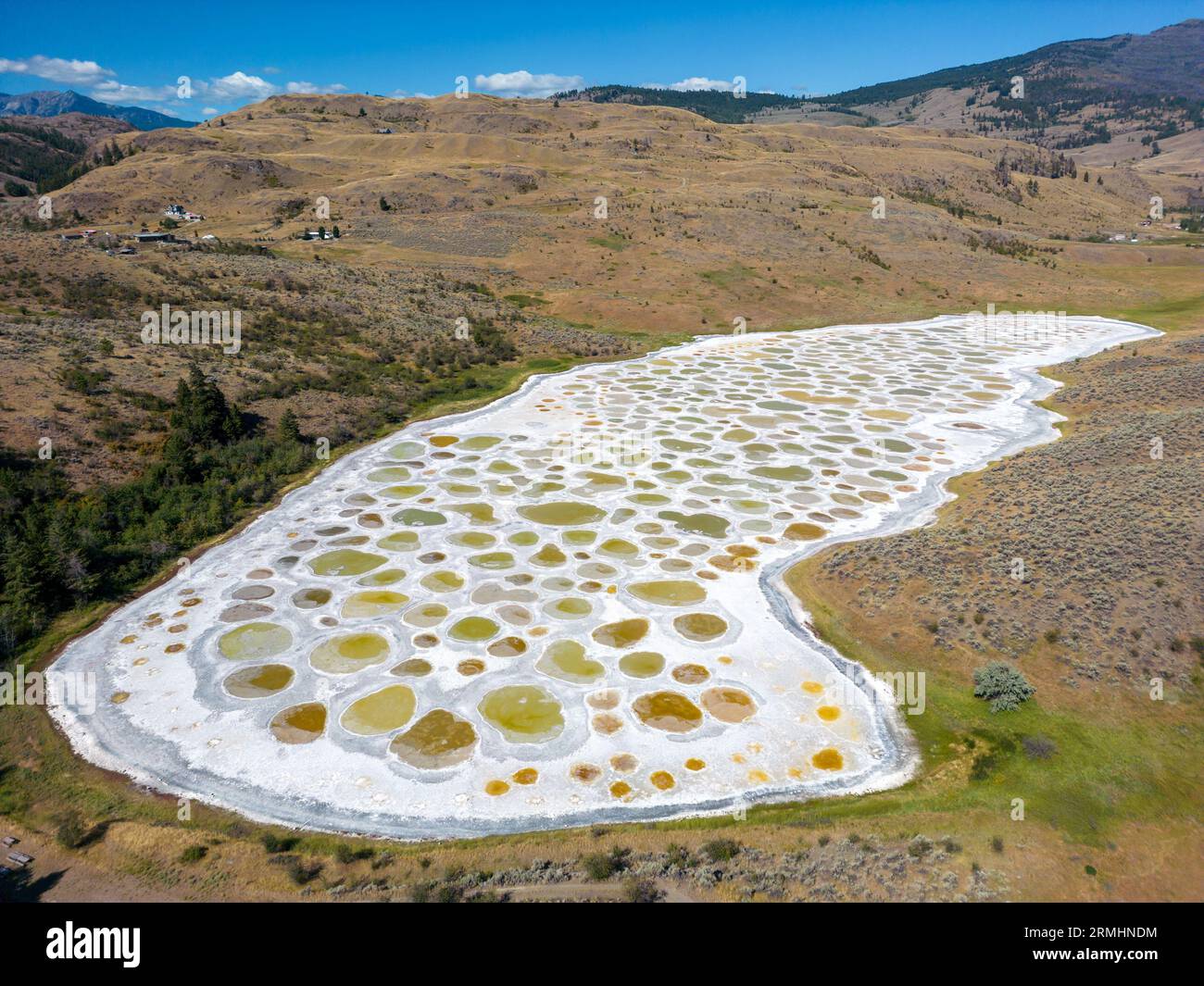 Spotted Lake is a saline endorheic alkali lake located northwest of ...