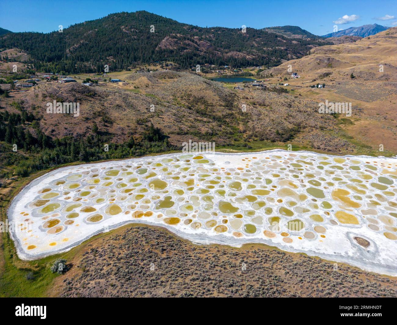 Spotted Lake is a saline endorheic alkali lake located northwest of ...