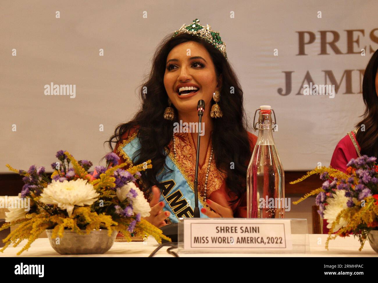 Srinagar Kashmir, India. 28th Aug, 2023. Miss World America Shree Saini ...