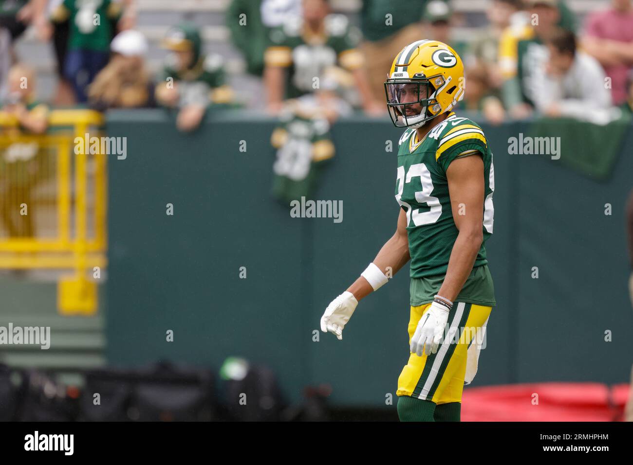 Green Bay Packers wide receiver Samori Toure (83) warms up during a ...
